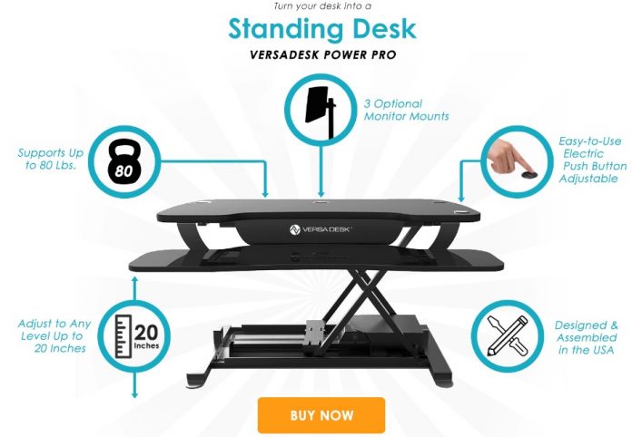VersaDesk Power Pro: A Simple Solution to Reduce Prolonged Sitting